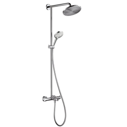 Hansgrohe 汉斯格雅 27215000 恒温淋浴柱（飞雨240mm顶喷+飞雨120select 手持）多少钱-什么值得买