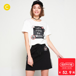 cachecache Kumamon印花圆领短袖T恤 5609126123多少钱-什么值得买