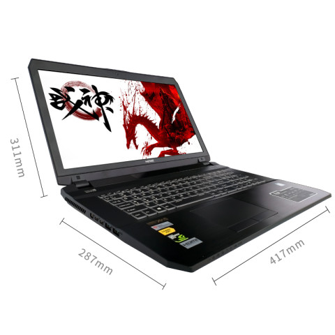 Hasee 神舟 战神 G8-KP7S1 17.3英寸 游戏本（i7-7700HQ、16GB、256GB+1TB、GTX1070） -什么值得买