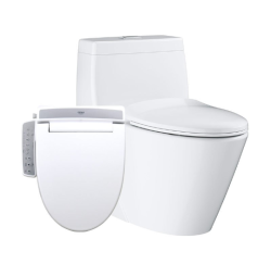 GROHE 高仪 39316000+39384L00 305MM 普洛洁双漩虹吸式马桶+马桶盖套装多少钱-什么值得买