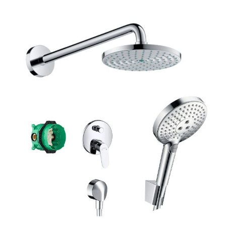 Hansgrohe 汉斯格雅 双飞雨S180 27462007顶喷+26531407花洒 暗装入墙式淋浴花洒套装 3498元包邮（用券）_苏宁 ...