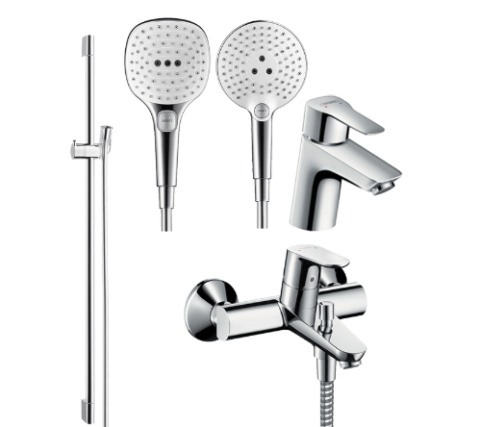 【省200元】德国汉斯格雅hansgrohe飞雨120/150花洒套装恒温龙头挂墙式铜质双出水套装26551407+13122007-什么值得买