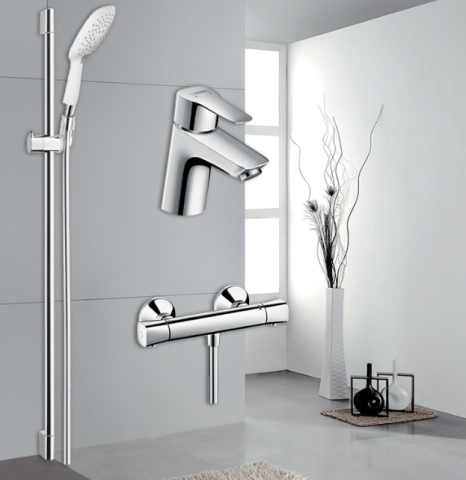 【省300元】冷热花洒_Hansgrohe 汉斯格雅 26551407 13122007 飞雨E120花洒套装-什么值得买