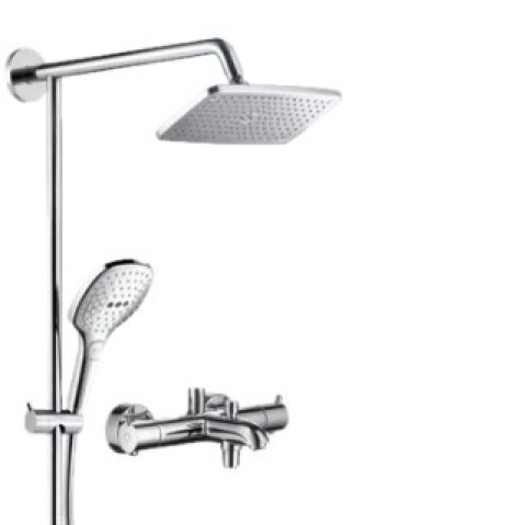 Hansgrohe 汉斯格雅 26777007 双飞雨240 恒温花洒套装带下出水龙头 铜镀铬-什么值得买