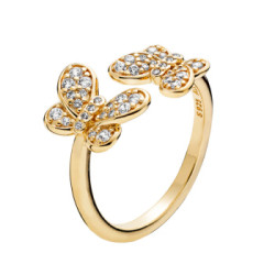 【省255元】潘多拉 PANDORA 耀目蝶群戒指 气质食指戒 167913CZ-54 *2件多少钱-什么值得买