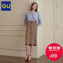 GU 极优 319009 女士直筒半身裙多少钱-什么值得买