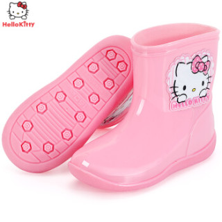 凯蒂猫儿童雨鞋女童女孩防滑胶鞋宝宝卡通幼儿低筒雨靴宝宝水鞋 P171611粉色 190mm/内长185mm【报价 价格 评测 怎么样】 -什么值得买