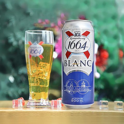 【省25元】法国啤酒_法国1664白啤酒 1664柑橘味罐装精酿啤酒500ml组合-什么值得买