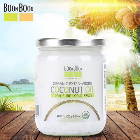 泰国椰子油_BOONBOON 进口物理初榨冷榨椰子油 500ml-什么值得买
