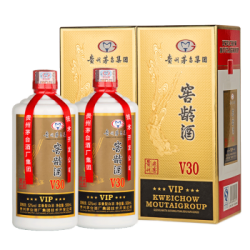 【省529元】贵州茅台集团 窖龄酒V30 52度 浓香型 纯粮食 500ml *2瓶礼盒装，赠礼品袋多少钱-什么值得买