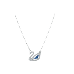 施华洛世奇时尚项链_SWAROVSKI 施华洛世奇 Dazzling Swan系列 5521074 镂空天鹅项链 38cm 蓝色多少钱-什么值得买