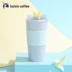 瑞幸咖啡 luckin cup幸运随行杯便携咖啡杯子男女创意水杯500ML 浅灰色多少钱-什么值得买