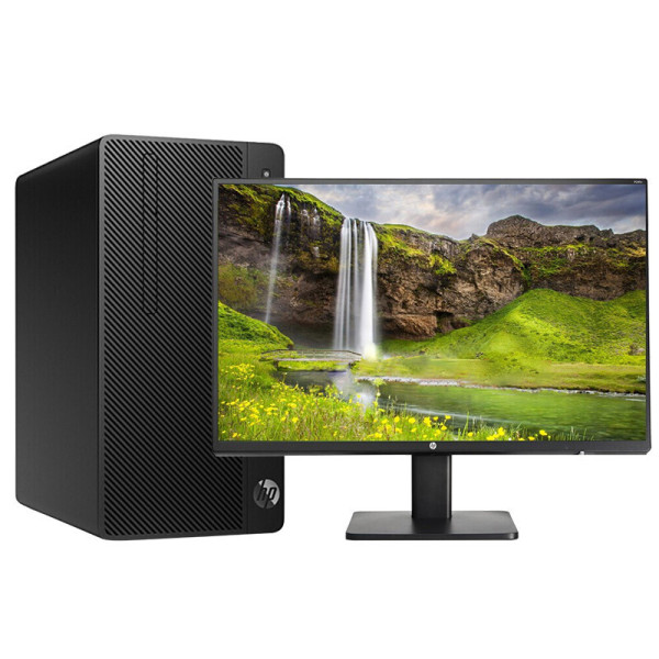 HP 惠普 Desktop Pro G2 MT 九代酷睿版 21.5英寸 商用台式机 黑色 (酷睿i3-9100、核芯显卡、4GB、1TB ...