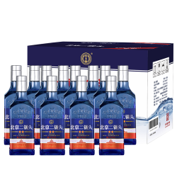 【省220元】永丰牌白酒_YONGFENG 永丰牌 北京二锅头 京韵 出口小方瓶 蓝 56%vol 清香型白酒 500ml*12瓶 整箱装多少 ...