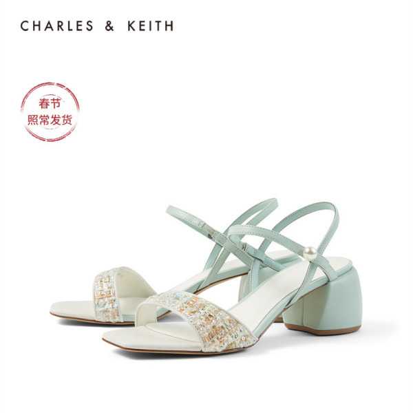 CHARLES&KEITH女鞋CK1-60361261一字带方头高跟凉鞋（36、Mint Green薄荷绿色）【报价 价格 评测 怎么样】 -什么值得买
