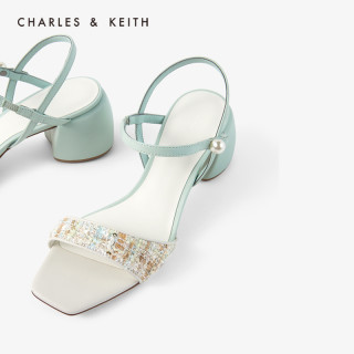 CHARLES&KEITH女鞋CK1-60361261一字带方头高跟凉鞋（36、Mint Green薄荷绿色）【报价 价格 评测 怎么样】 -什么值得买