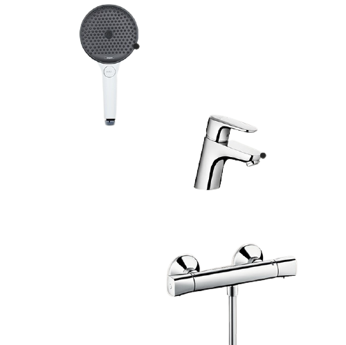 【省300元】汉斯格雅花洒_hansgrohe 汉斯格雅 飞雨E150 26551407手持花洒+13123007龙头-什么值得买