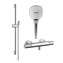 【省410元】汉斯格雅花洒_hansgrohe 汉斯格雅 飞雨系列 26521400+15368000 恒温淋浴花洒套装多少钱-什么值得买