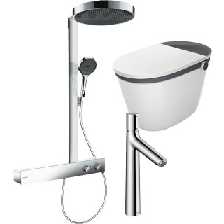 hansgrohe 汉斯格雅 境雨系列 26225+22402007 卫浴套装 305mm坑距 台下龙头款【报价 价格 评测 怎么样】 -什么值得买