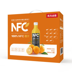【省23.45元】农夫山泉NFC果汁_NONGFU SPRING 农夫山泉 NFC橙汁果汁饮料 900ml*4瓶 礼盒多少钱-什么值得买