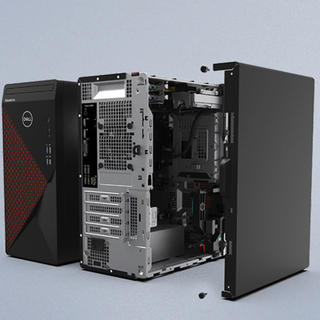 DELL 戴尔 Vostro 5880 台式机 黑色(酷睿i7-10700、GTX 1660Ti 6G、16GB、256GB SSD+2TB ...