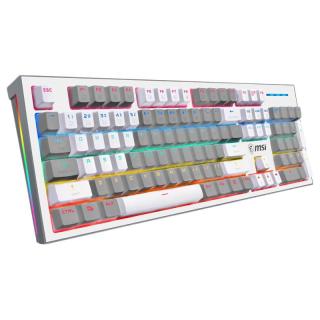 MSI 微星 GK50Z PIXEL 60度灰 104键 有线机械键盘 灰白 高特青轴 RGB【报价 价格 评测 怎么样】 -什么值得买