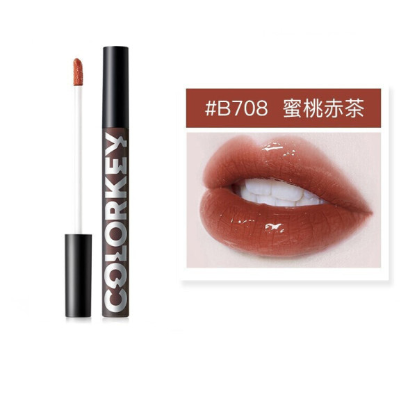 colorkey 珂拉琪 空气镜光唇釉 #B708蜜桃赤茶 1.7g【报价 价格 评测 怎么样】 -什么值得买