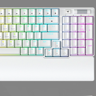 ROYAL KLUDGE RK96 96键 2.4G蓝牙 多模无线机械键盘 白色 热插拔青轴 RGB【报价 价格 评测 怎么样】 -什么值得买