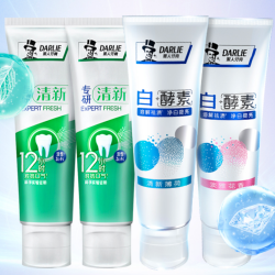 好来牙膏_DARLIE 好来 原黑人)白·酵素清新薄荷/淡雅花香牙膏美白去异味含小样480g多少钱-什么值得买