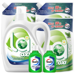 威露士洗衣液_Walch 威露士 La有氧洗衣液套装 10.24斤（2L瓶+1L*3袋+消毒液60ml*2）多少钱-什么值得买