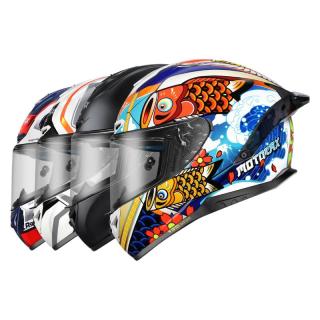 MOTORAX 摩雷士 R50S 摩托车头盔 全盔 锦鲤 M码【报价 价格 评测 怎么样】 -什么值得买