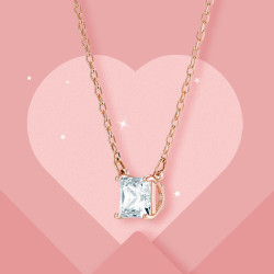水晶项链_SWAROVSKI 施华洛世奇 ATTRACT系列 女士项链 5510698 玫瑰金色多少钱-什么值得买