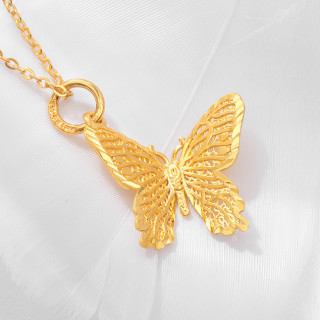 minGR 明牌珠宝 AFC0555 翩然蝶羽足金吊坠 2.02g【报价 价格 评测 怎么样】 -什么值得买