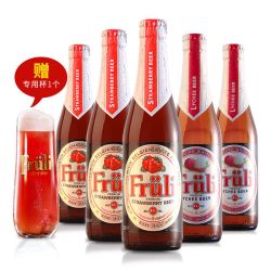芙力啤酒_Fruli 芙力 比利时精酿 Fruli芙力草莓荔枝果味酒芙丽芙利草莓啤酒组合5瓶装多少钱-什么值得买