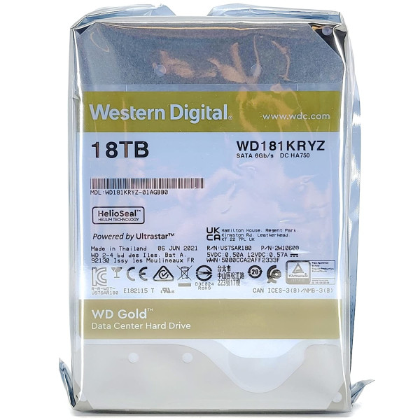 Western Digital 西部数据 WD181KRYZ 金盘 机械硬盘 18TB【报价 价格 评测 怎么样】 -什么值得买