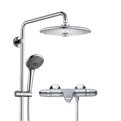 【省932元】进口花洒_GROHE 高仪 2735720C 260MM顶喷淋浴套装 恒温冷触龙头多少钱-什么值得买