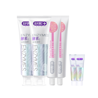Saky 舒客 牙膏套装 (专研美白酵素牙膏鲜萃青柠120g*2+专效防蛀氟素牙膏清新薄荷140g*2)【报价 价格 评测 怎么样】 -什么值得买