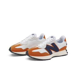 New Balance NB官方22新款327系列男鞋女鞋MS327PR时尚运动休闲鞋 白色/橘色 MS327PR 40.5(脚长25.5cm ...
