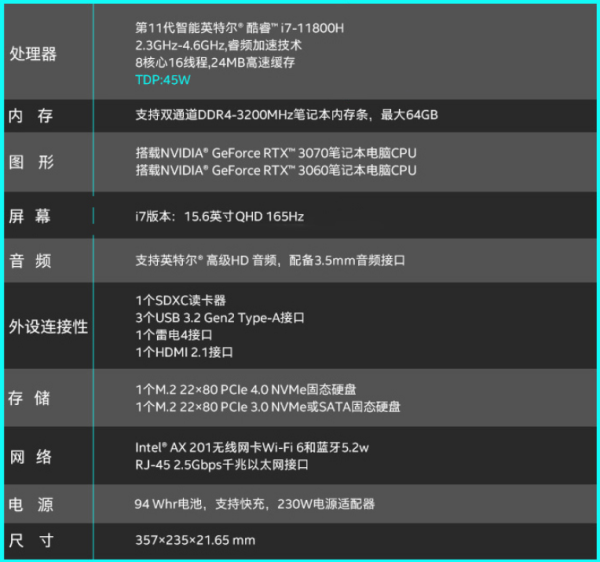 intel 英特尔 X15 LAPKC71F 十一代酷睿版 15.6英寸 移动工作站 黑色 (酷睿i7-11800H、RTX 3070 8G ...