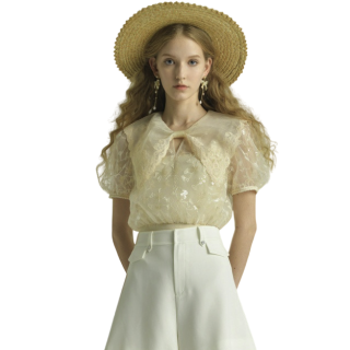 JORYA weekend 卓雅周末 女士雪纺衫 EJWBBJ28 粉杏 M【报价 价格 评测 怎么样】 -什么值得买