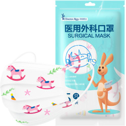 夏季口罩_Doctor.Roo 袋鼠医生 卡通医用外科口罩 儿童款 5片 卡通木马多少钱-什么值得买