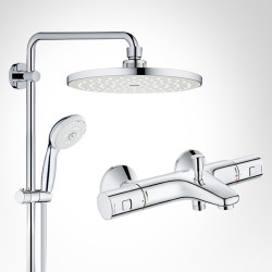 【省1242元】高仪花洒_GROHE 高仪 26452001+34598 恒温标准杆花洒套装 带下水多少钱-什么值得买