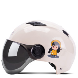 Andes HELMET摩托车骑行装备_Andes HELMET 电动电瓶车头盔灰男女士四季通用夏季防晒半盔可爱韩版安全帽哈雷多少钱-什么值得买