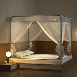 【省81.63元】美朵嘉蚊帐_MEDOGA 美朵嘉 眷家系列 三开门T型蚊帐 月金灰 1.8m床多少钱-什么值得买