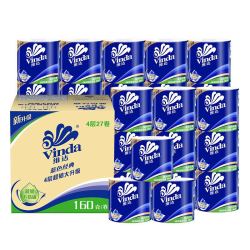 维达纸品湿巾_Vinda 维达 卷纸 蓝色经典160克27卷 4层加厚 卫生纸卷筒纸 纸巾卷纸 整箱多少钱-什么值得买