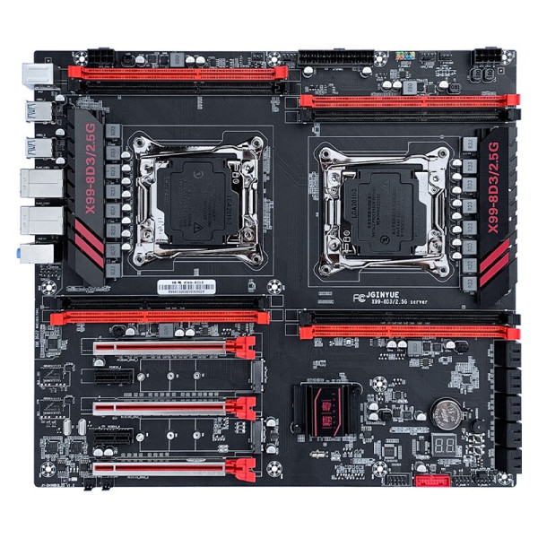 精粤 X99双路主板 2011 3针cpu套餐游戏模拟器多开e5 2666v3 2696v3 X99 8d3 2 5g双路大板【报价 价格