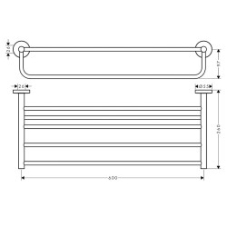 【省305.2元】汉斯格雅毛巾架_hansgrohe 汉斯格雅 41720007 罗格斯系列镀铬浴室双层浴巾架置物600mm毛巾杆多少钱-什么值得买