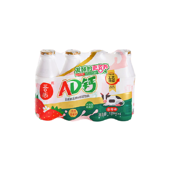 吾尚 AD钙奶饮品 草莓味 220ml*4瓶【报价 价格 评测 怎么样】 -什么值得买