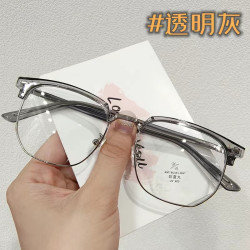 【省50元】套镜_SHALALI 透灰2204近视眼镜框+鸿晨品牌1.67mr-7非球面镜片（0-800度）多少钱-什么值得买