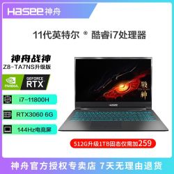 神舟游戏本_Hasee 神舟 战神Z8-TA7NS 酷睿i7 RTX3060独显144Hz电竞游戏笔记本电脑多少钱-什么值得买
